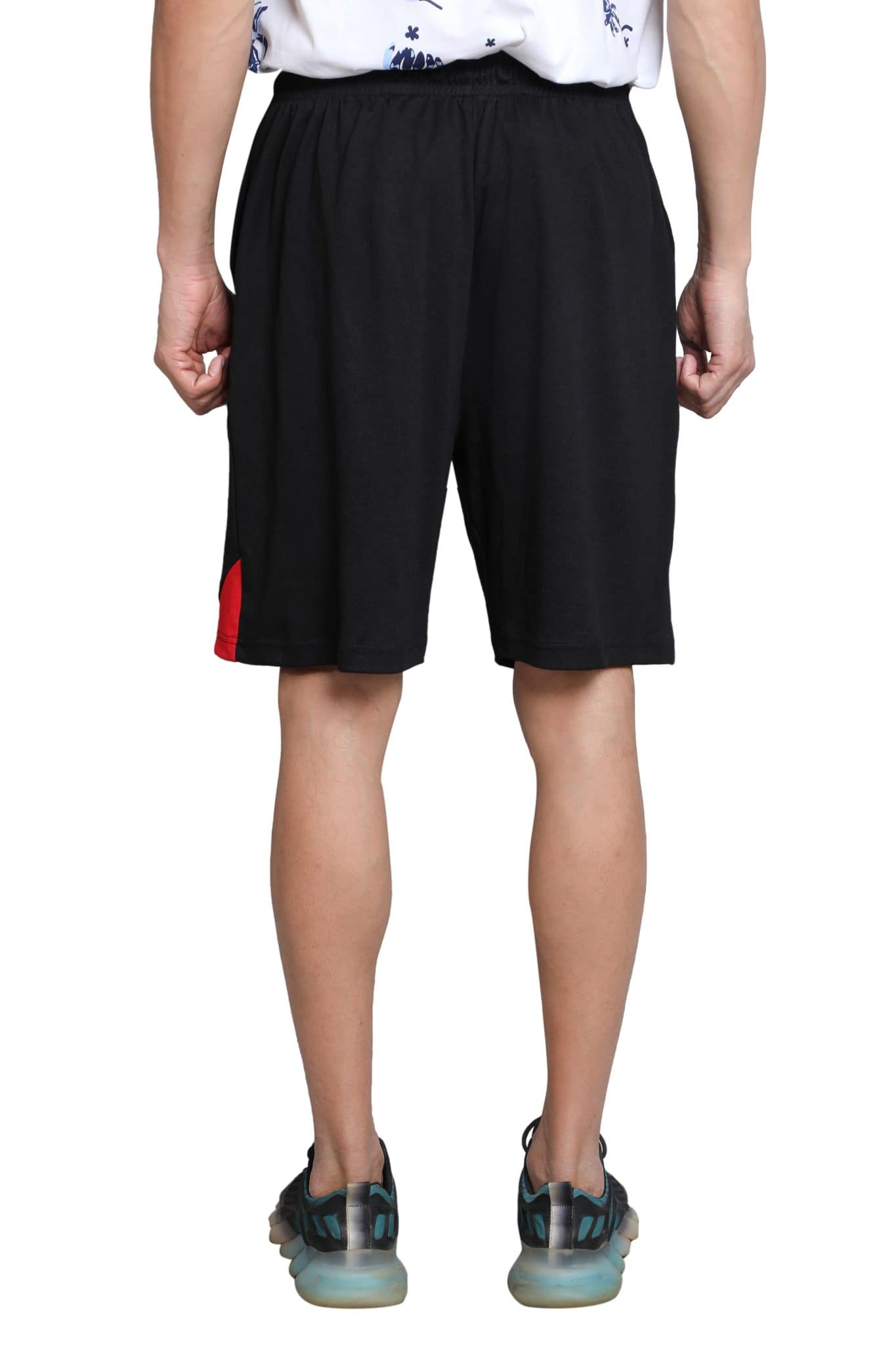 Plus Size Men's Shorts (Waist 34-52) – Black & Red Sport Edition