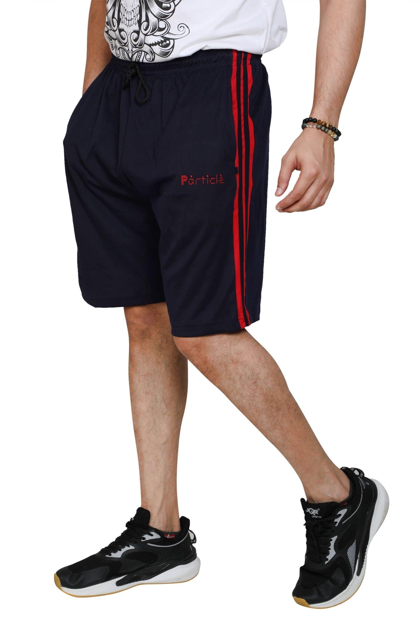 Big Size Half Pants for Men (Waist 52) – Navy Blue with Red Panel